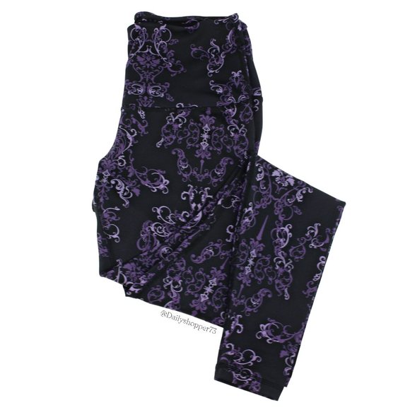 Karma | Pants & Jumpsuits | Karma Womens Purple Black Floral Flourish ...